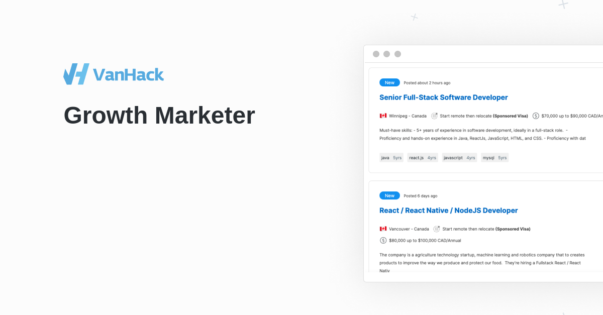 Growth Marketer - VanHack